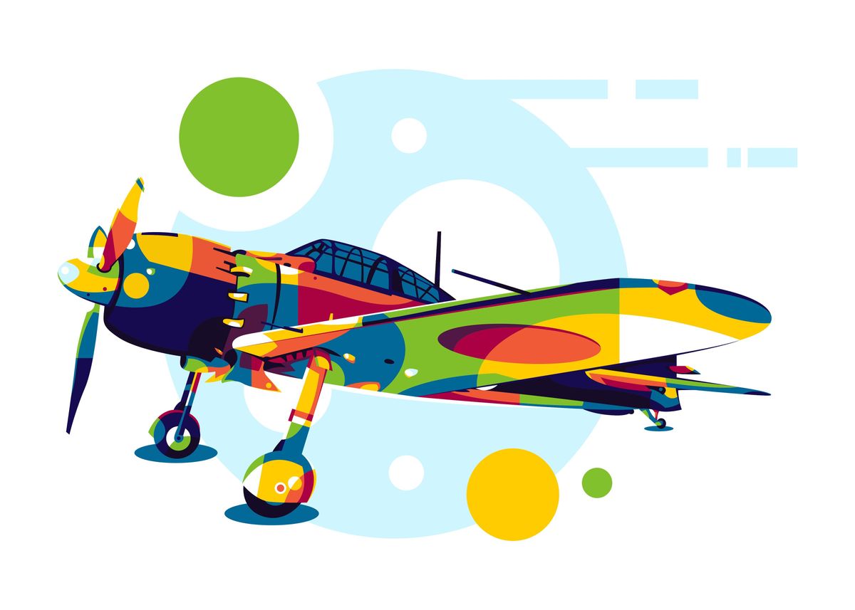 'A6M5 Zero' Poster, picture, metal print, paint by Lintang Wicaksono ...