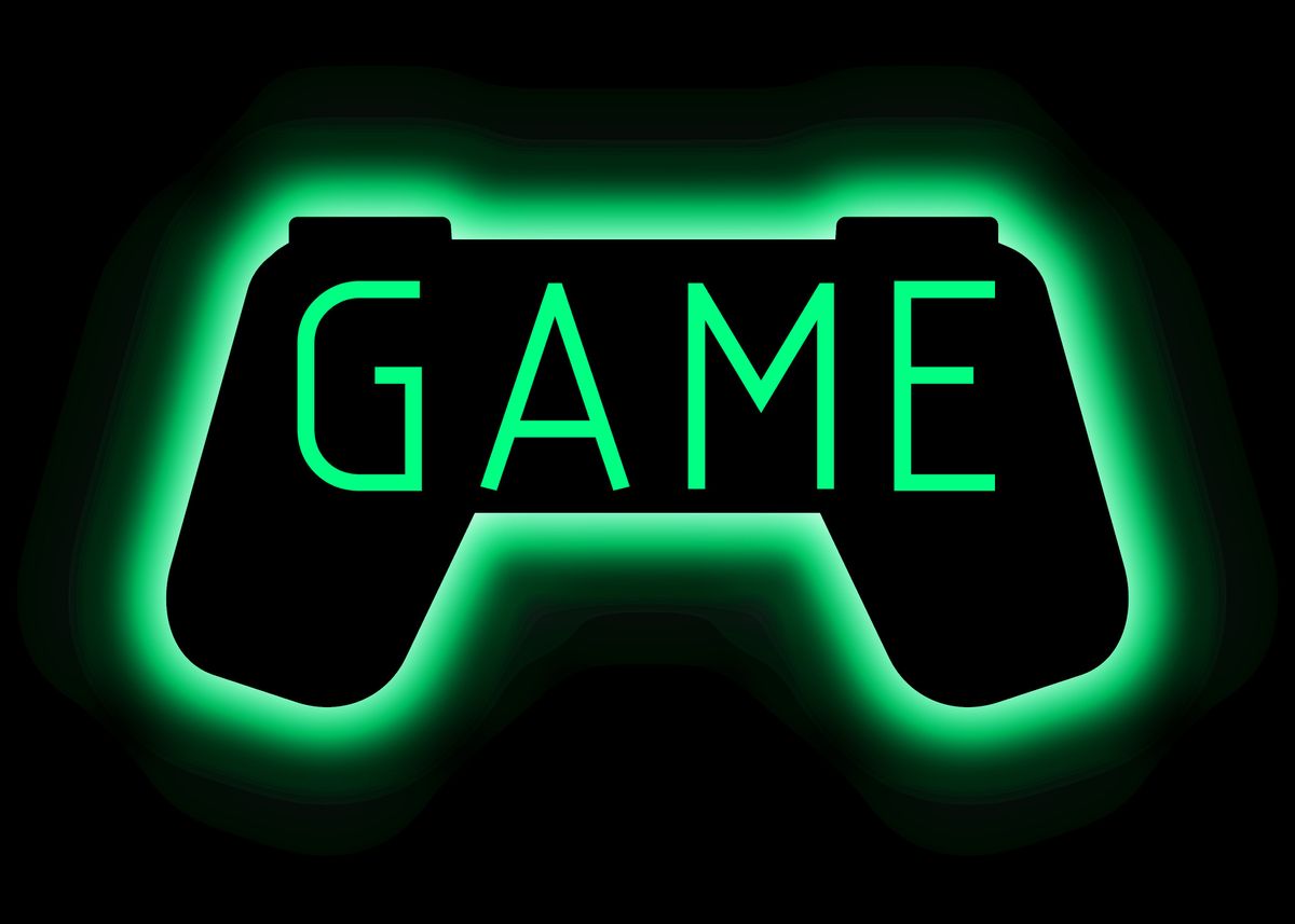 'green game controller' Poster by Eng Hadoool | Displate