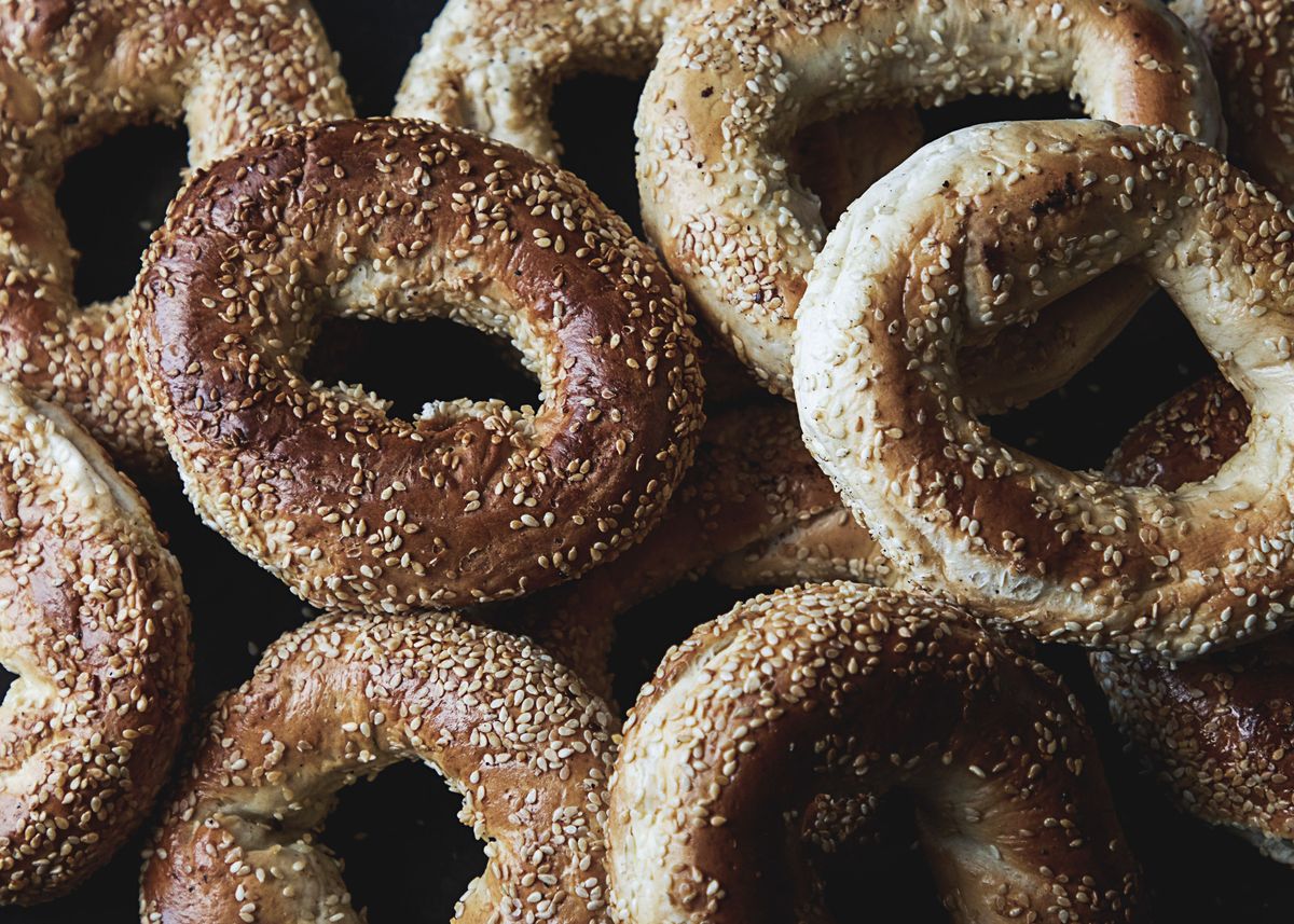 'bagels bread' Poster, picture, metal print, paint by Soft Brush | Displate