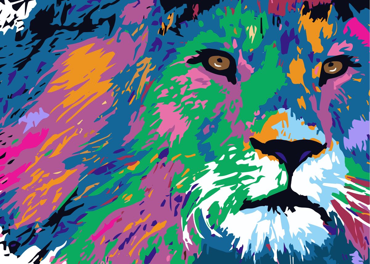'Lion' Poster by LotusArtStudios | Displate