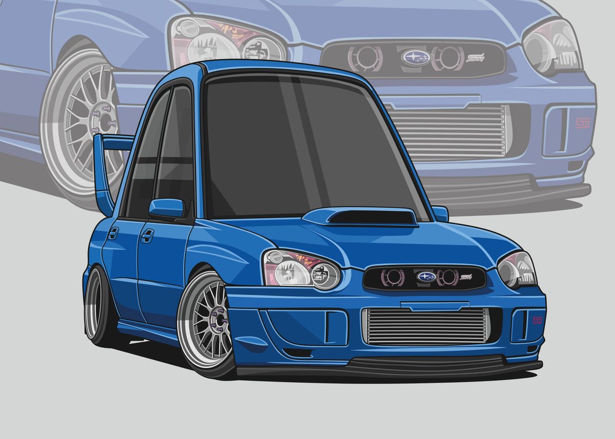 'subaru impreza wrx sti' Poster, picture, metal print, paint by capture ...