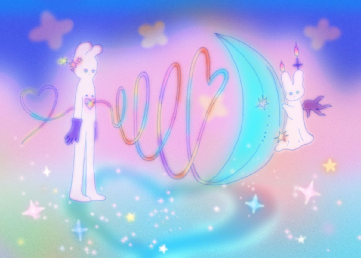 'Blue Moon ' Poster, picture, metal print, paint by plasticpeco | Displate