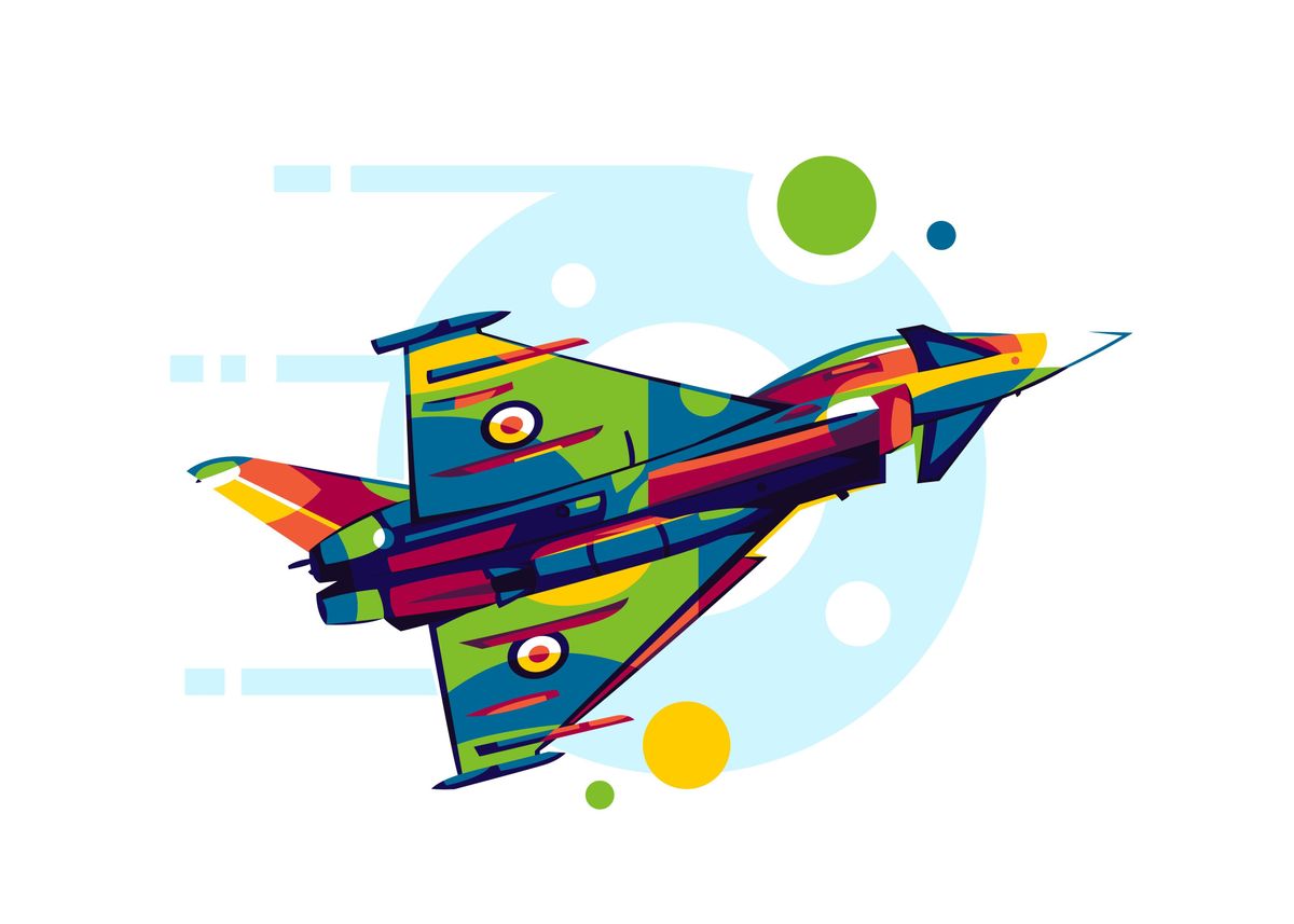 'Eurofighter Typhoon' Poster by Lintang Wicaksono | Displate