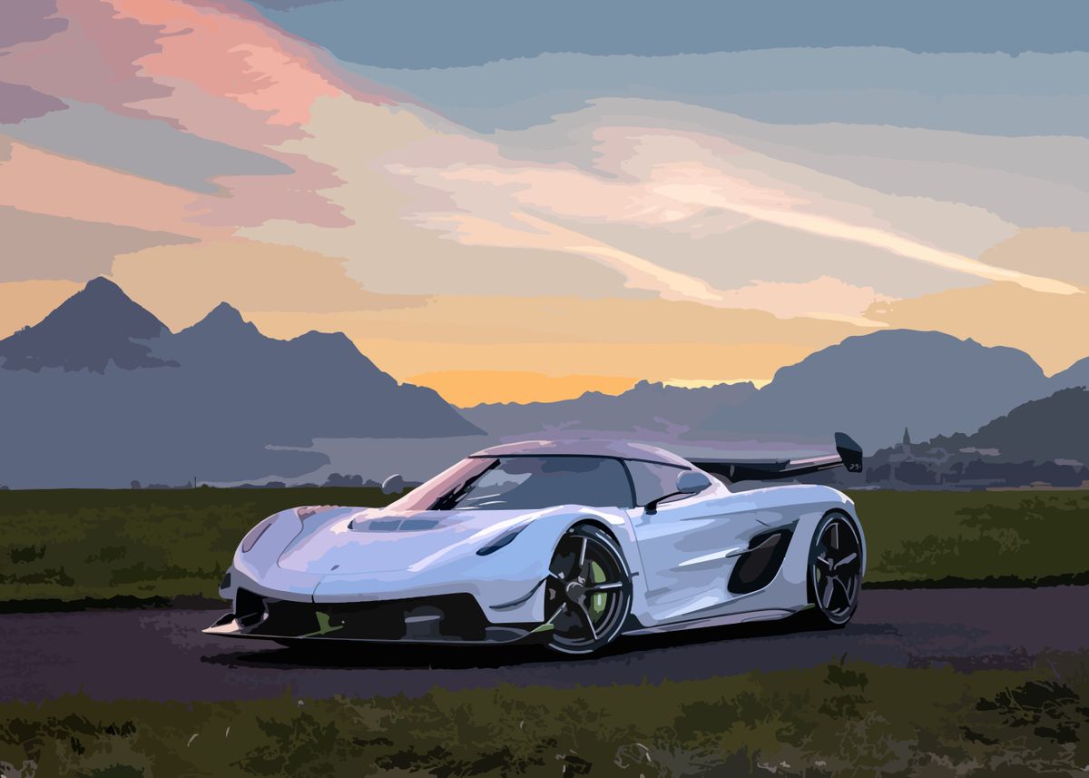 'Koenigsegg Jesko' Poster, picture, metal print, paint by Supercar ...