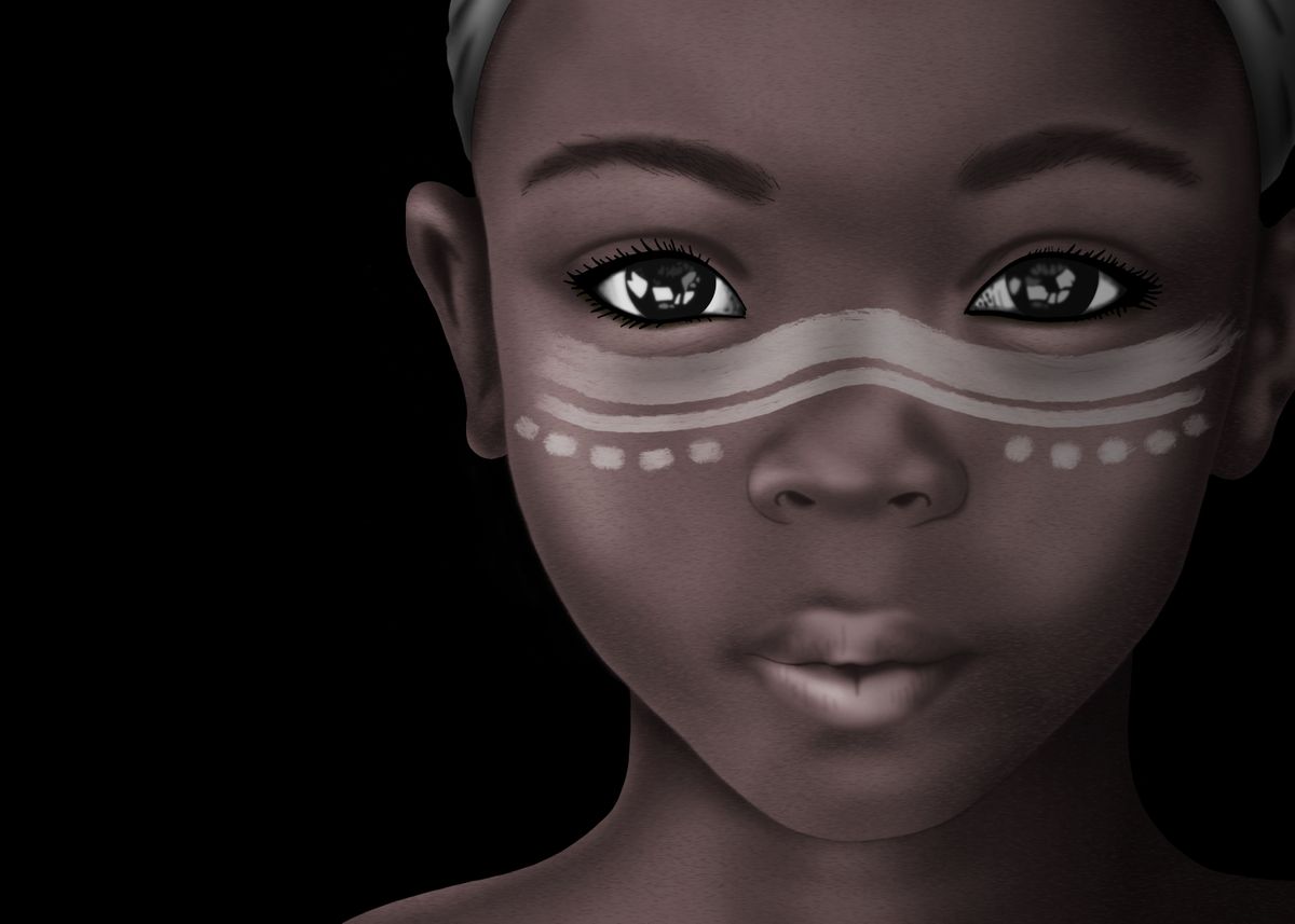 'African child ' Poster, picture, metal print, paint by Dina Liamson ...