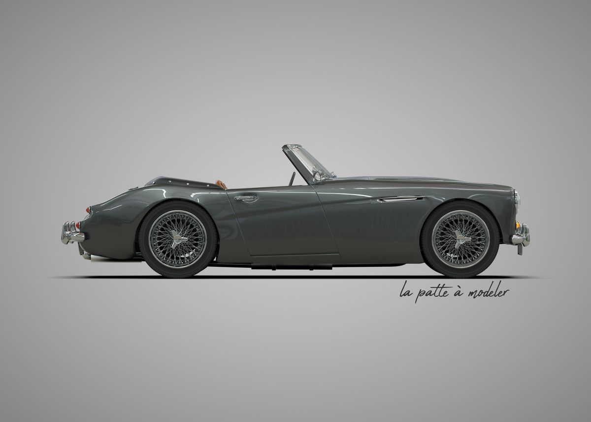 'Austin Healey' Poster, picture, metal print, paint by LAPATTEAMODELER ...