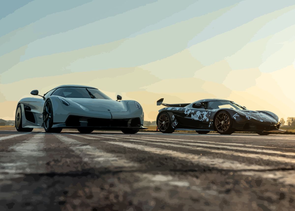 'Koenigsegg Jesko' Poster, picture, metal print, paint by Supercar ...