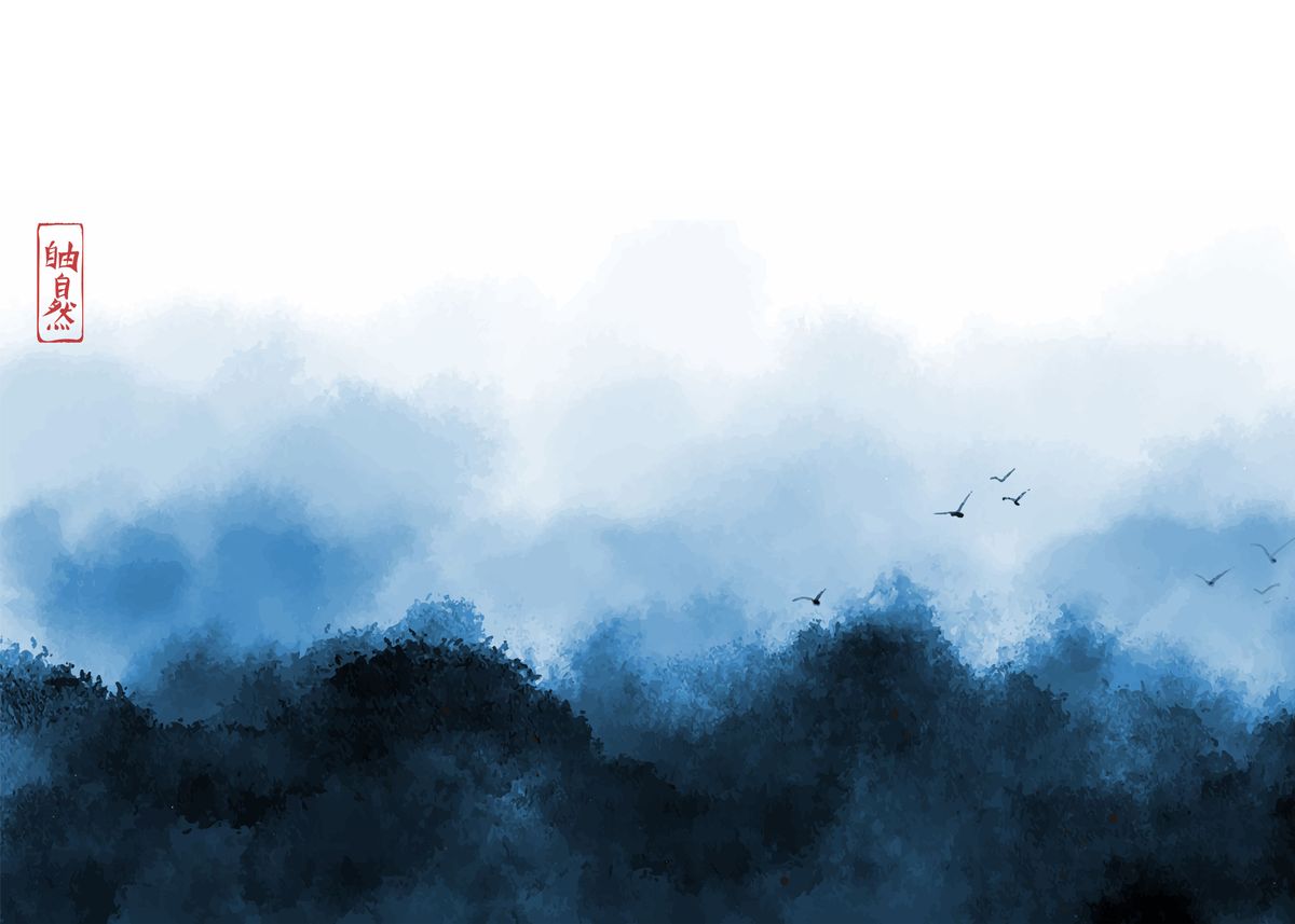 'Japanese shades' Poster, picture, metal print, paint by luigi diamanti ...