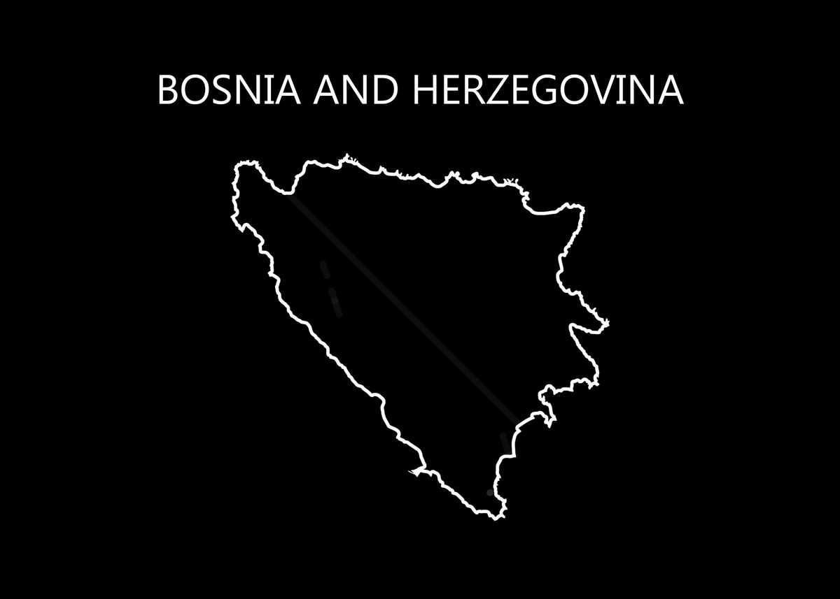 'Bosnia And Herzegovina ' Poster, picture, metal print, paint by Number ...