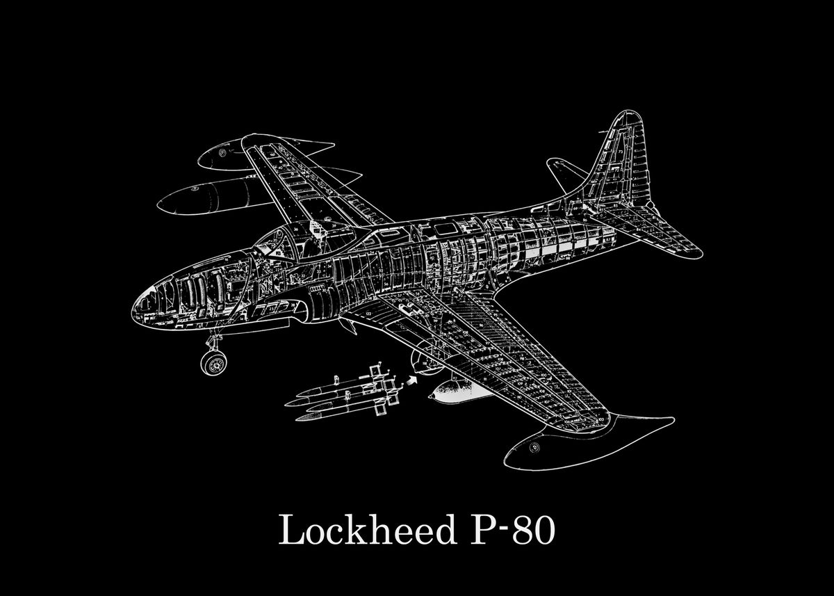 'Lockheed P80 ' Poster, picture, metal print, paint by The Diamond ...