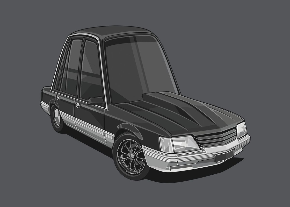 'vk commodore black' Poster by capture art | Displate