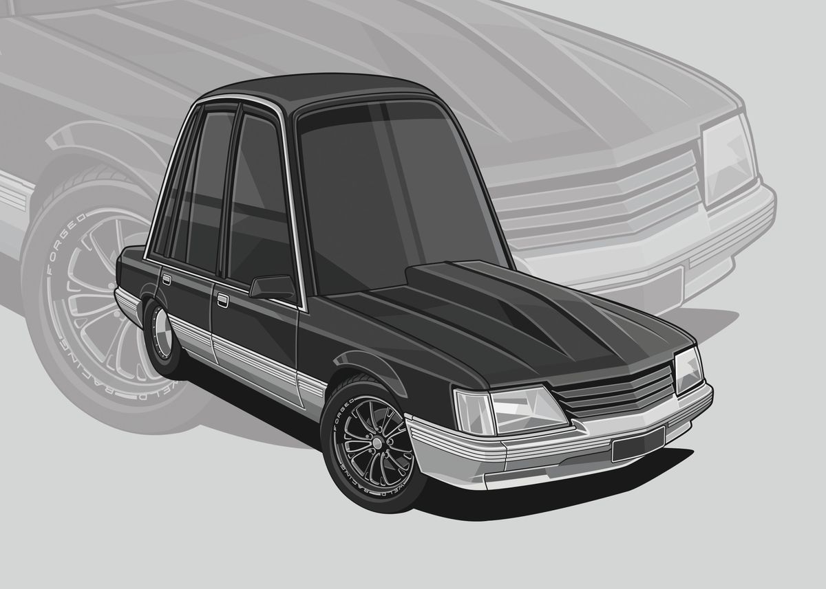 'vk commodore black' Poster by capture art | Displate