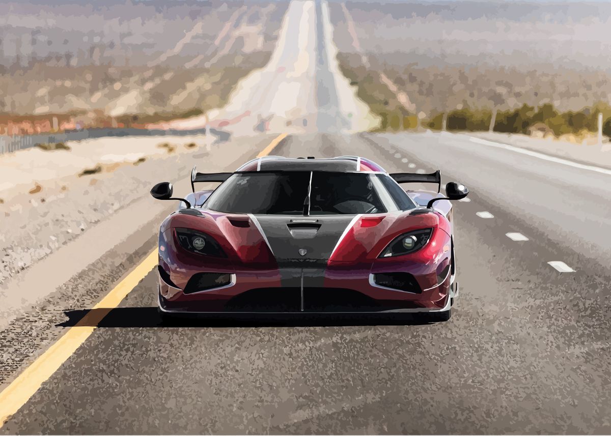 'Koenigsegg Agera' Poster, picture, metal print, paint by Supercar ...