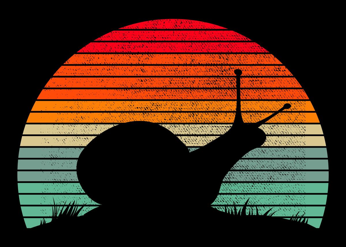 'Snail Gardening Snail' Poster by professionaldesigns | Displate