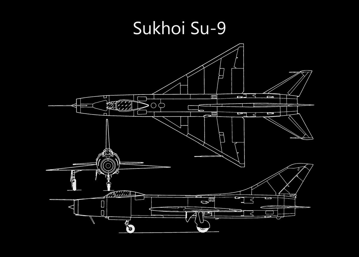 'Sukhoi Su9 ' Poster by Number Nine | Displate
