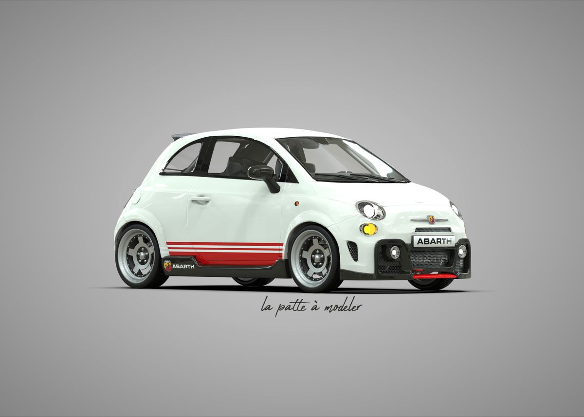 'New Abarth 500' Poster, picture, metal print, paint by LAPATTEAMODELER ...