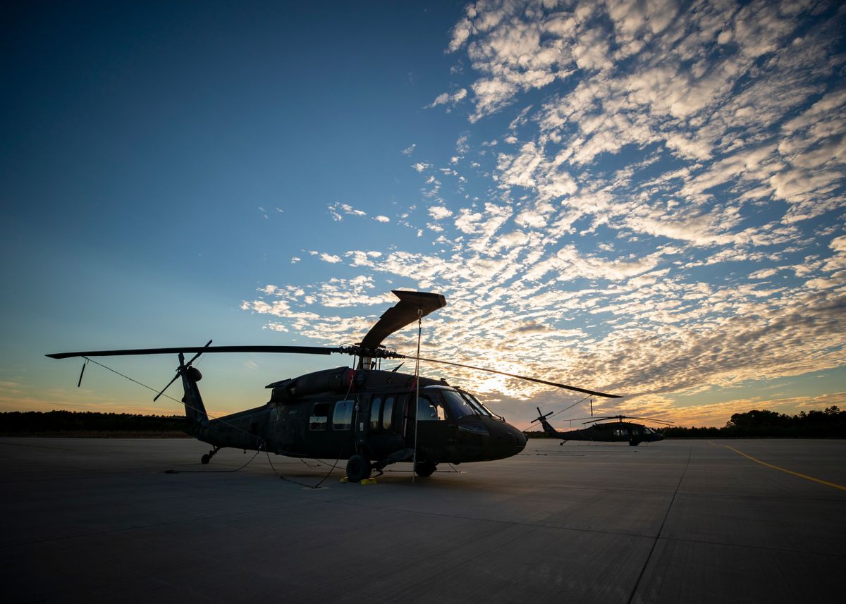 'Black Hawk Helicopter' Poster by Sam Brady | Displate