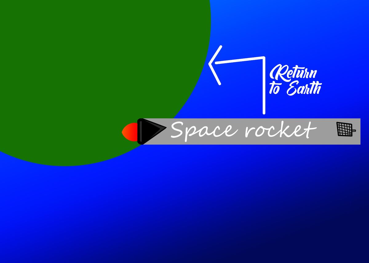 'space rocket heading home' Poster by Nathan | Displate