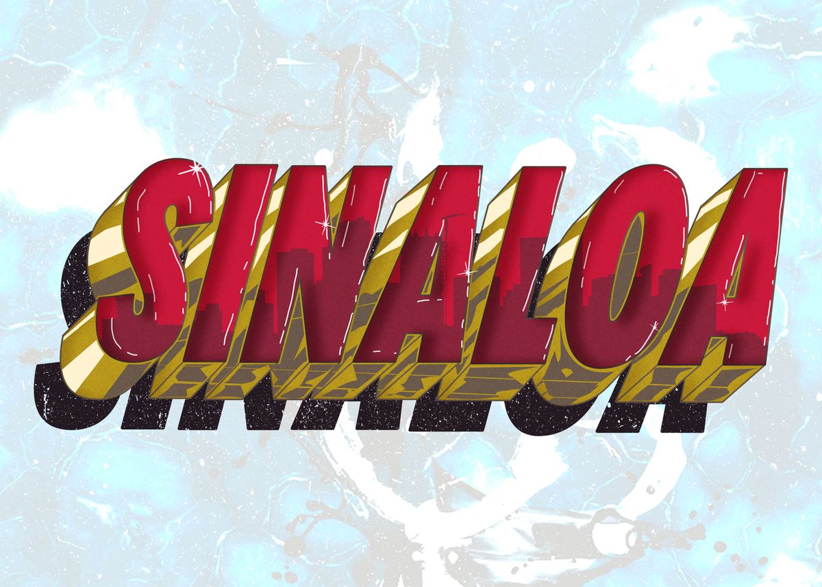 'Sinaloa Mexico Text Art' Poster, picture, metal print, paint by 888 ...