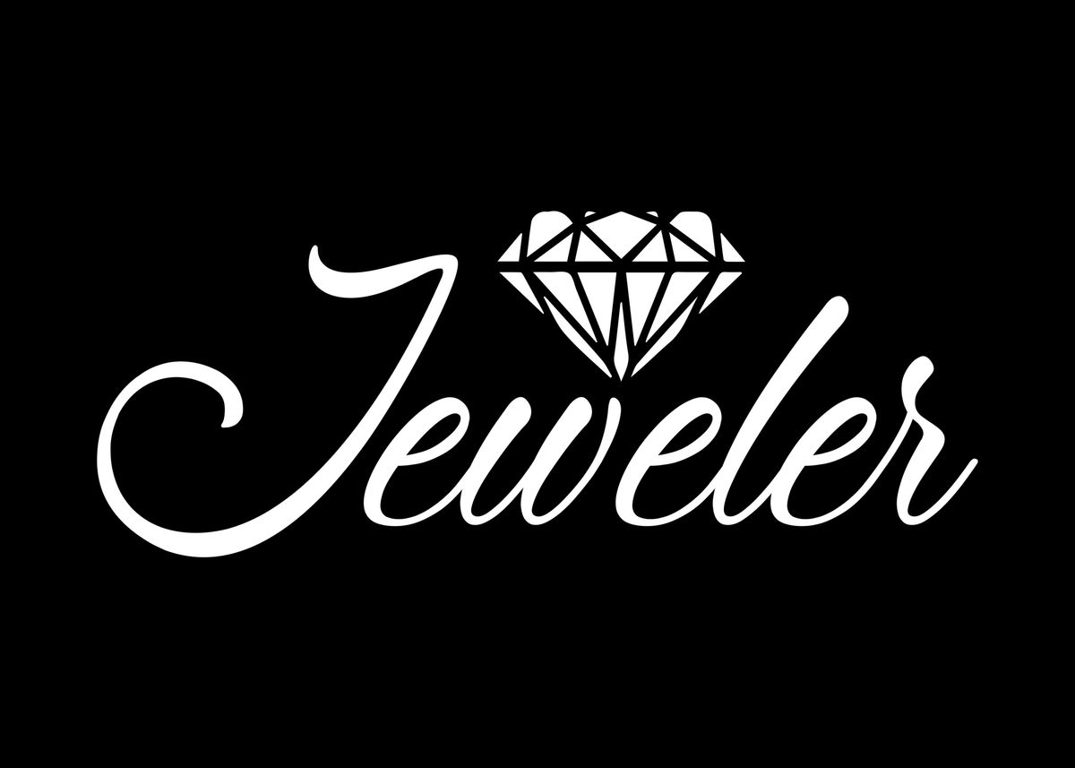 'Jeweler Lettering Diamond' Poster by DesignatedDesigner | Displate