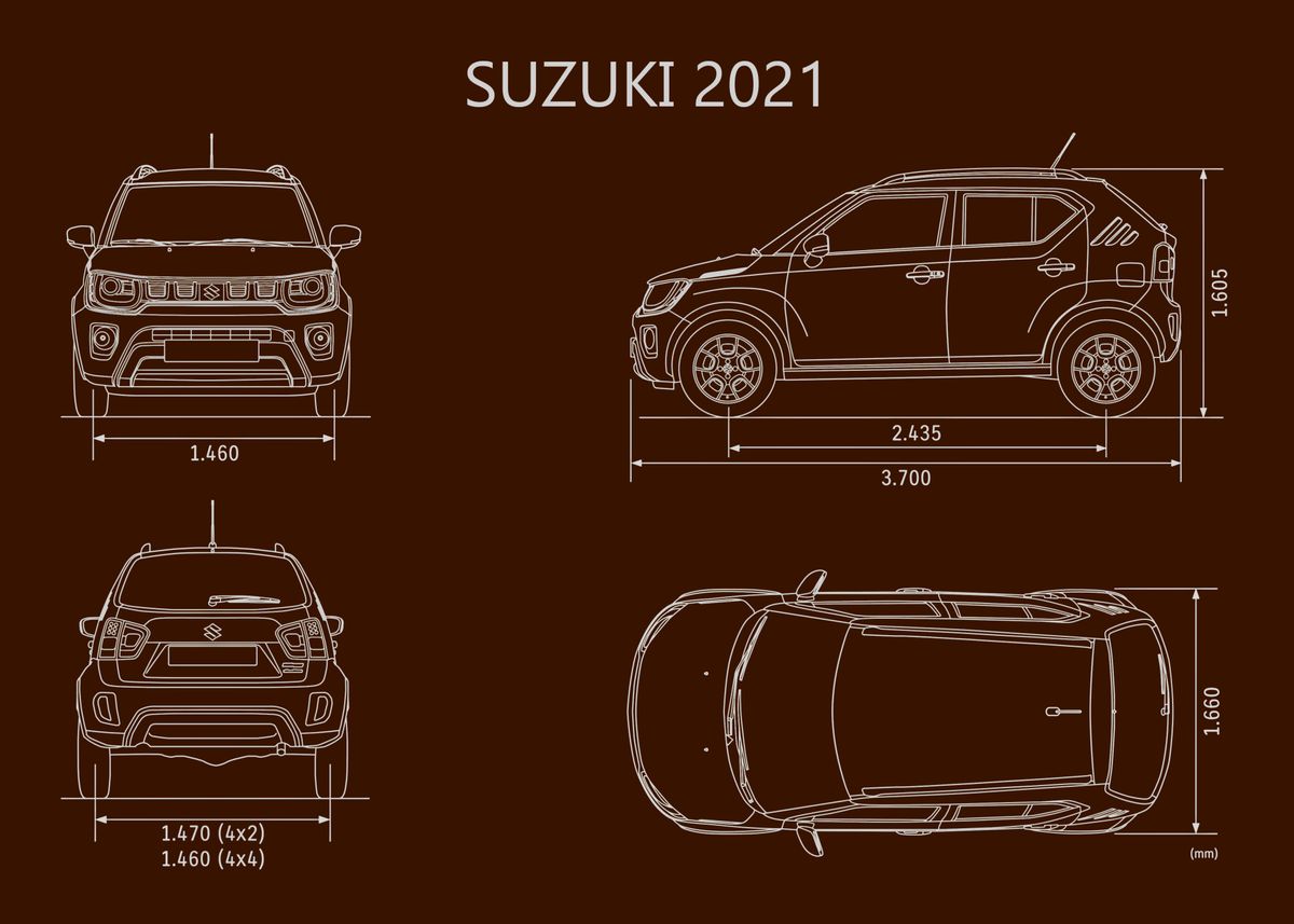'Suzuki 2021 Ignis ' Poster, picture, metal print, paint by Amazing ...
