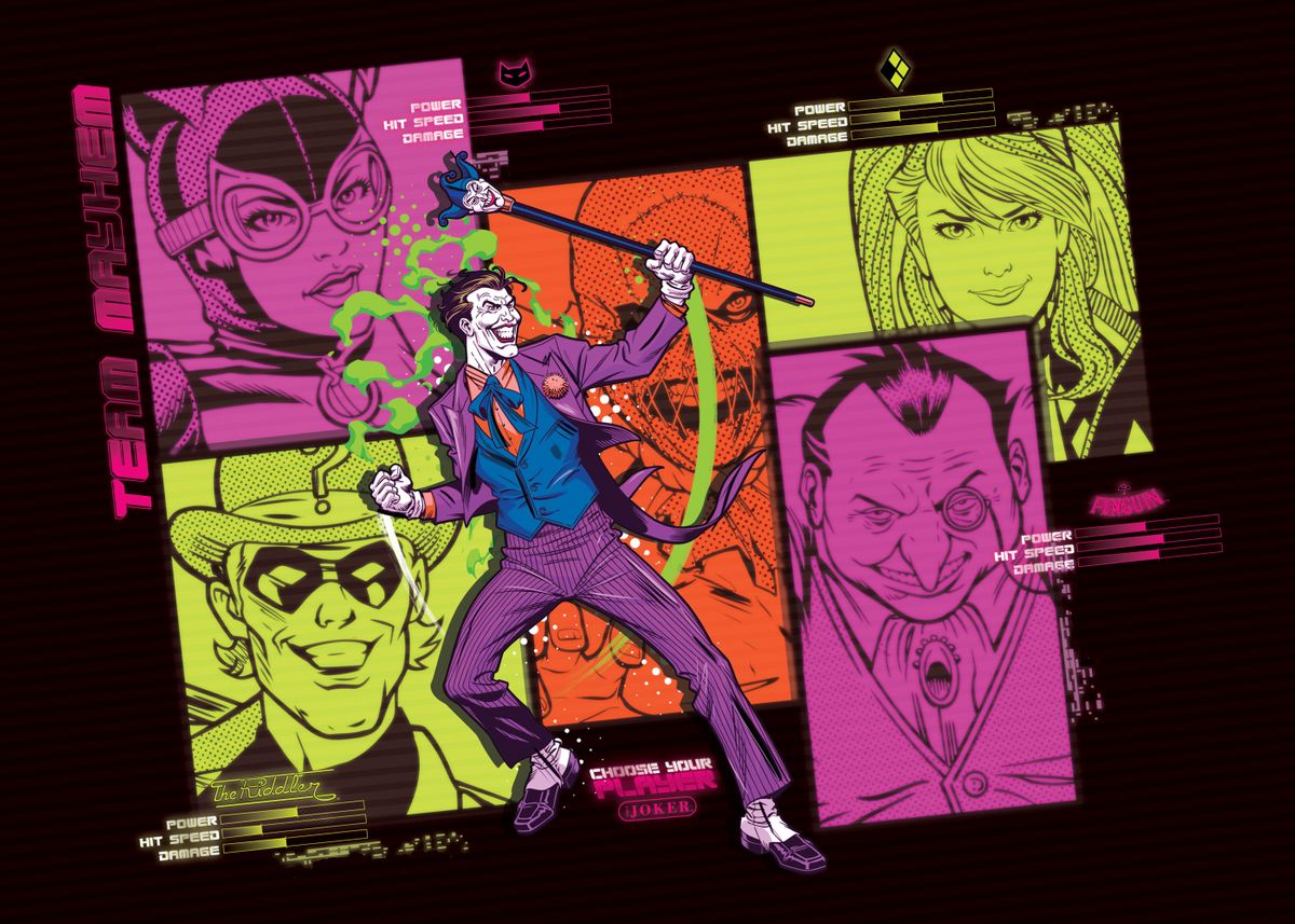 'Choose your villain' Poster, picture, metal print, paint by DC Comics ...