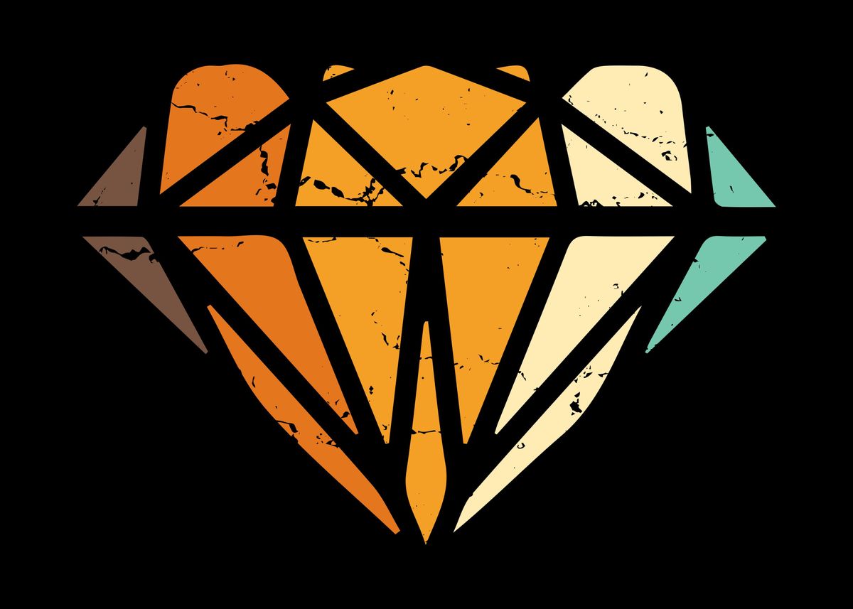 'Vintage Diamond Gemstone' Poster by DesignatedDesigner | Displate