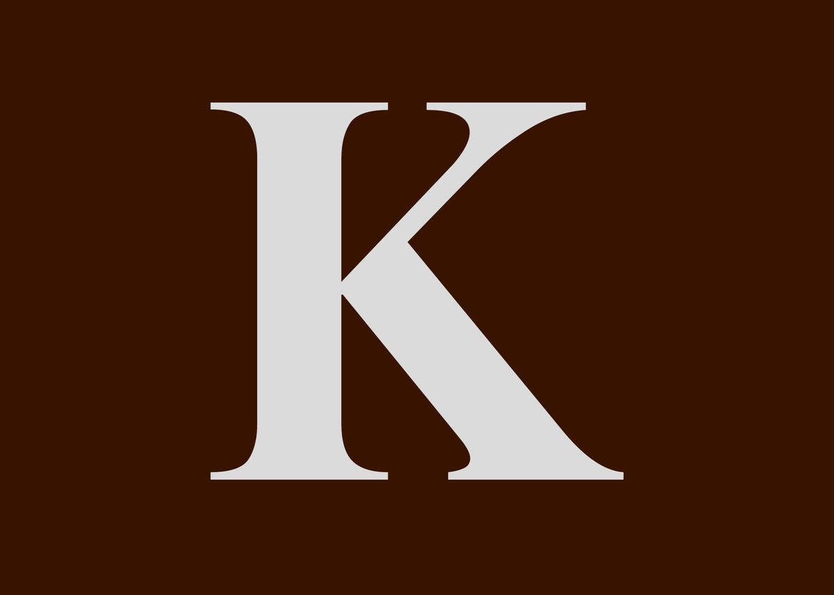 'K' Poster by Amazing Artist | Displate