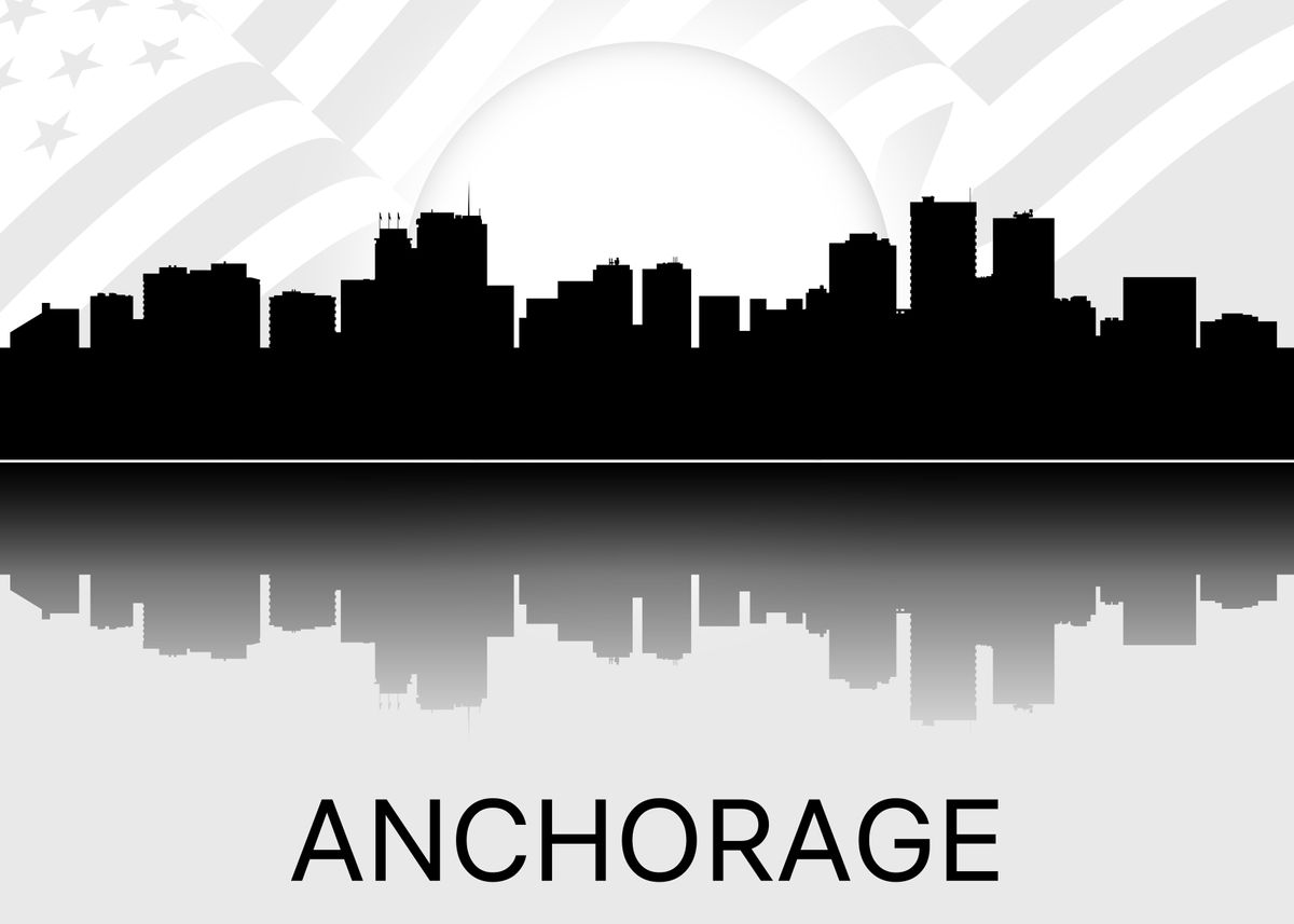 'Anchorage USA' Poster, picture, metal print, paint by Farwell ...
