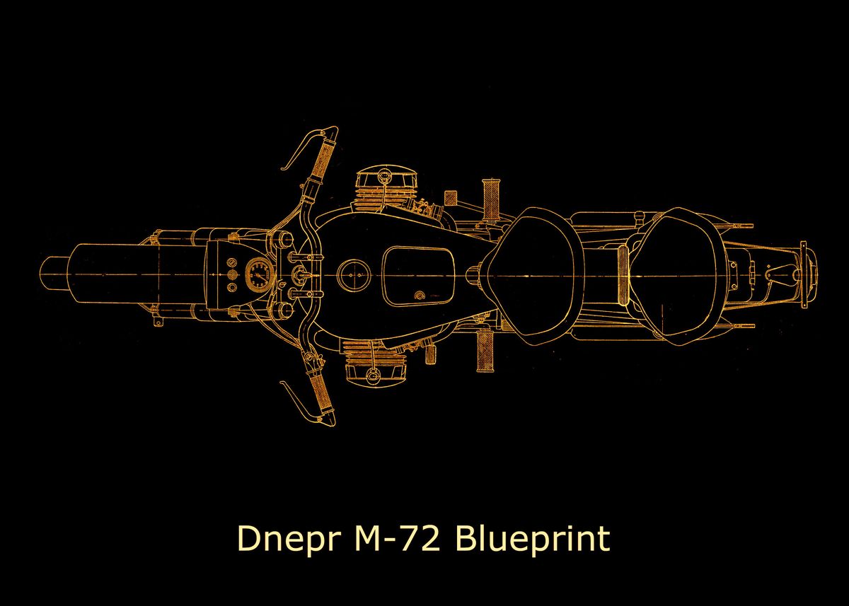 'Dnepr M72 top' Poster, picture, metal print, paint by Mod Yof | Displate