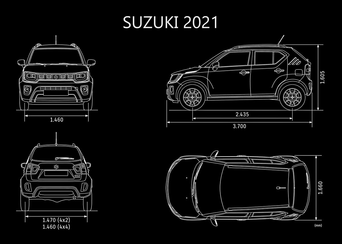 'Suzuki 2021 Ignis ' Poster, picture, metal print, paint by Number Nine ...