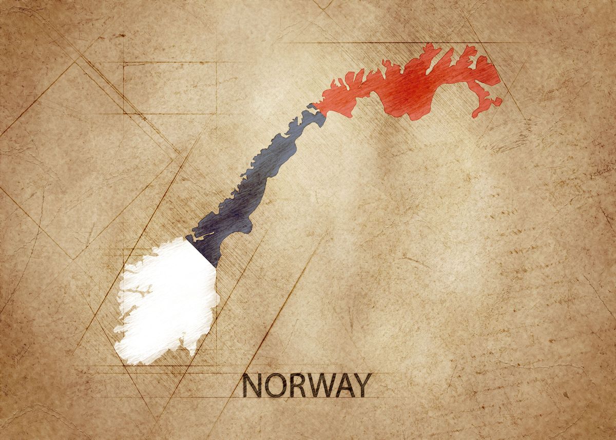 'Norway' Poster, picture, metal print, paint by Luvy | Displate