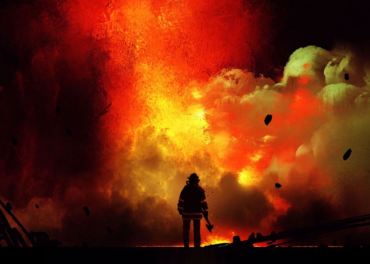 'The last standing hero' Poster, picture, metal print, paint by Michael ...