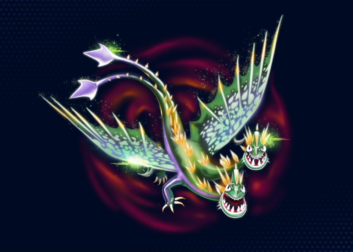 'Titan Hideous Nightmare' Poster by How To Train Your Dragon | Displate