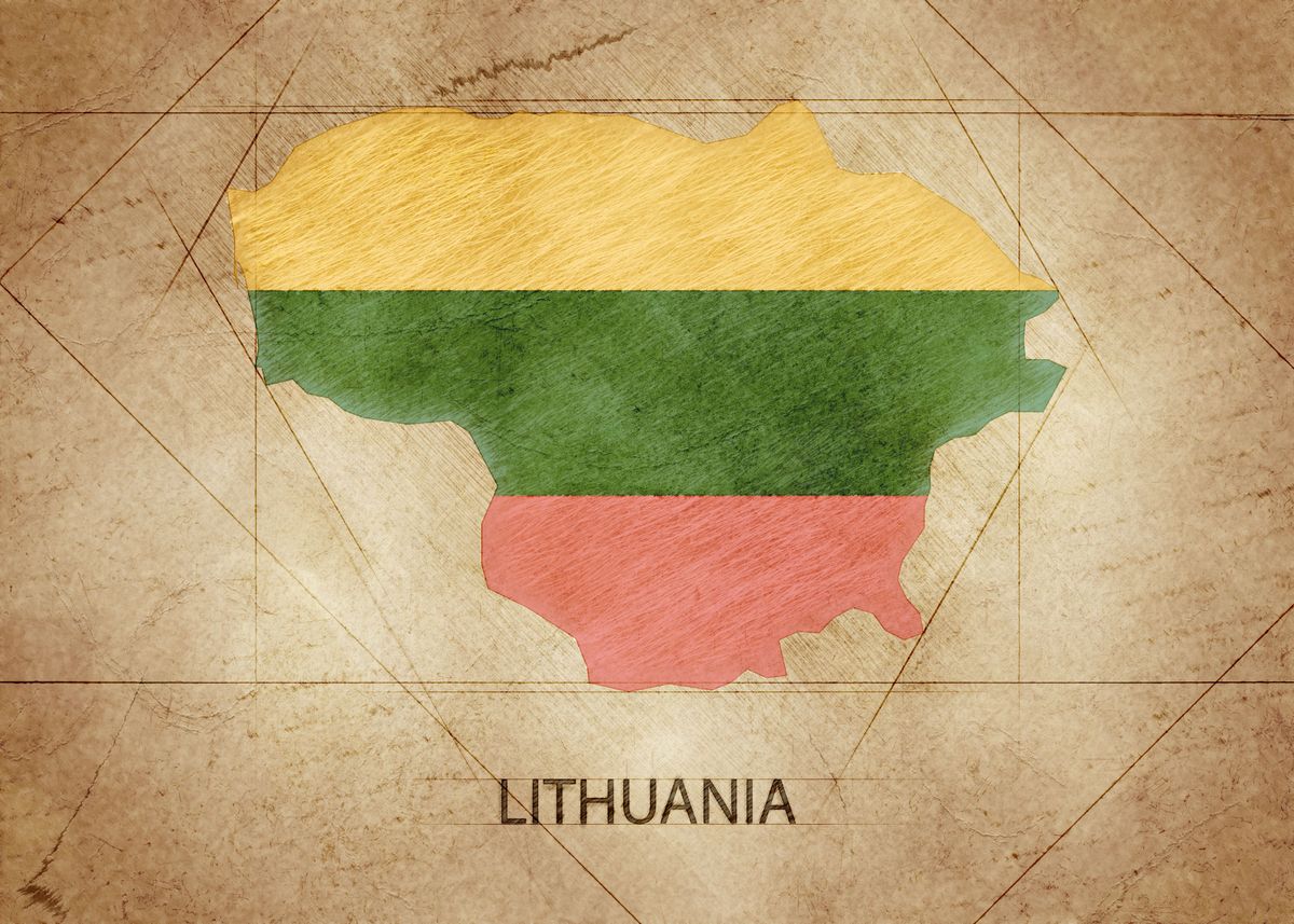 'Lithuania' Poster, picture, metal print, paint by Luvy | Displate