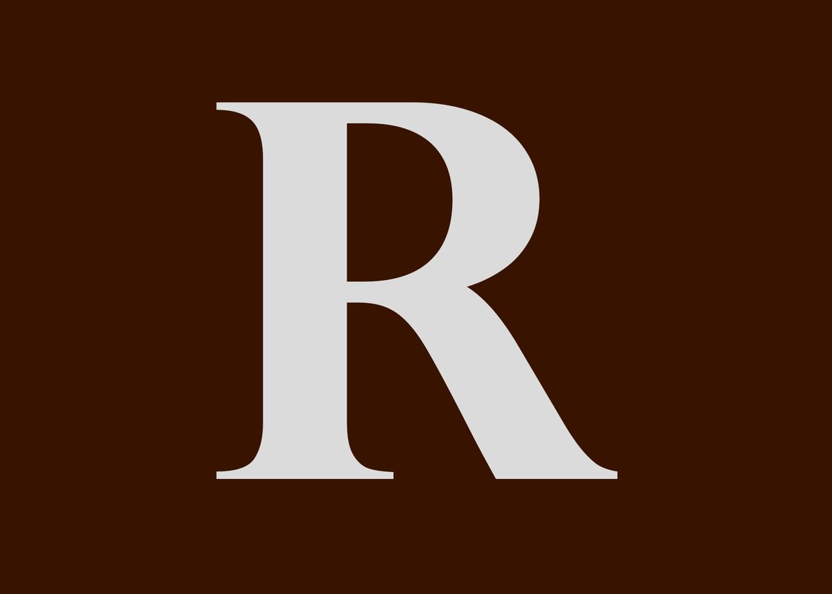 'R' Poster, picture, metal print, paint by Amazing Artist | Displate