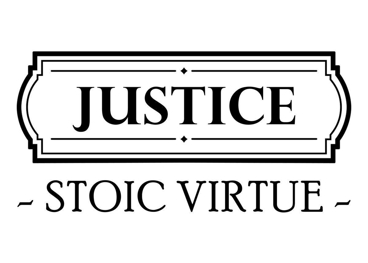 'Justice Stoic Virtue Stoa' Poster by Christian | Displate