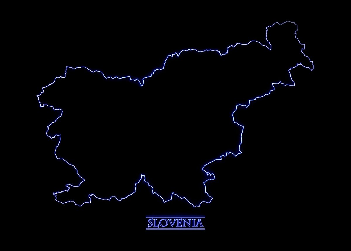 'Slovenia' Poster, picture, metal print, paint by Luvy | Displate