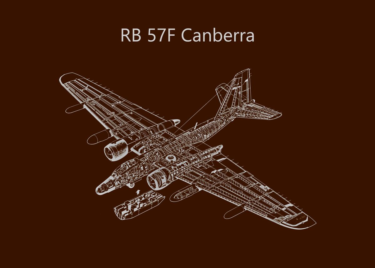 'RB 57F Canberra ' Poster, picture, metal print, paint by Amazing ...