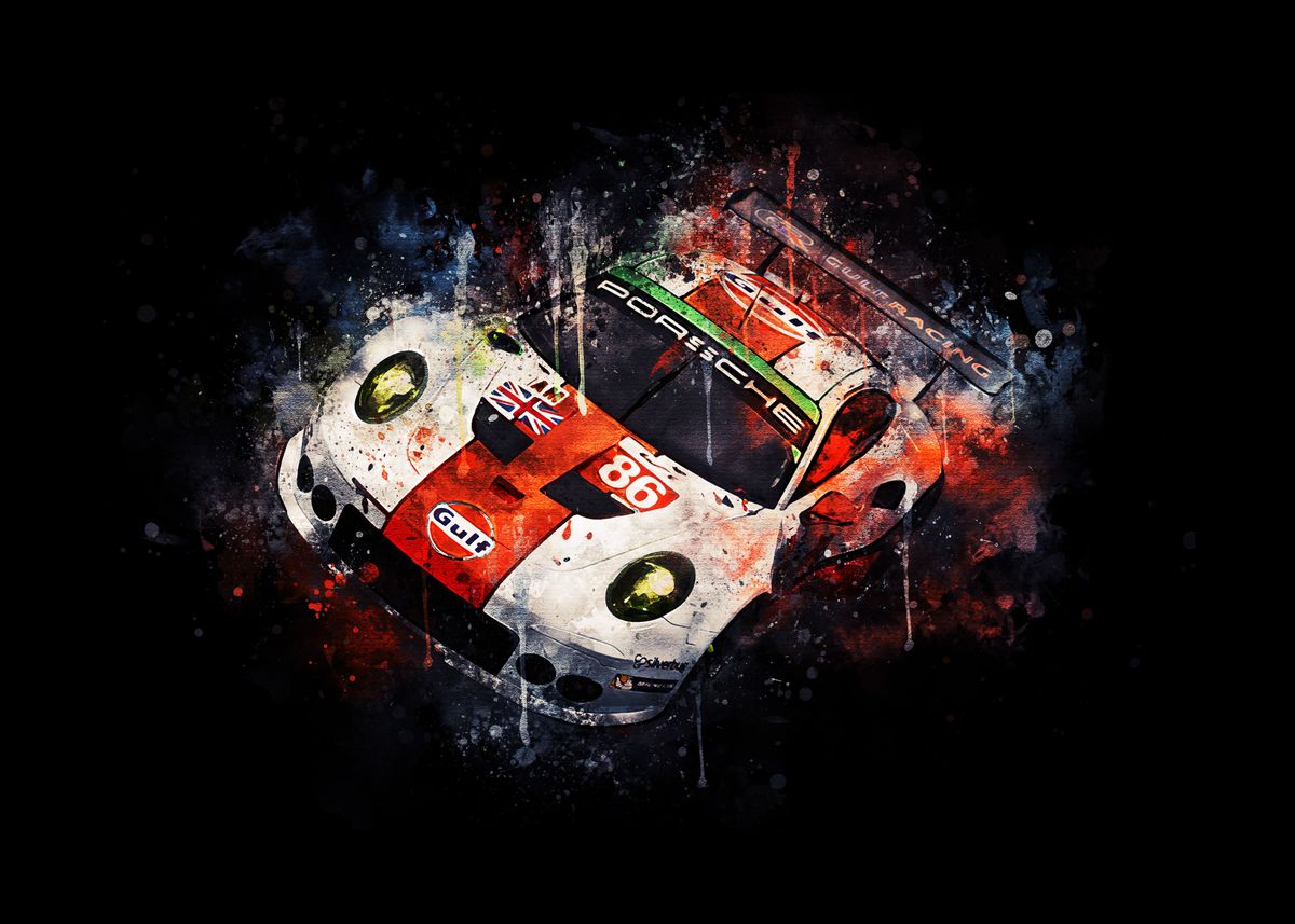 ' 911 RSR CAR' Poster by Joyce Louisa | Displate