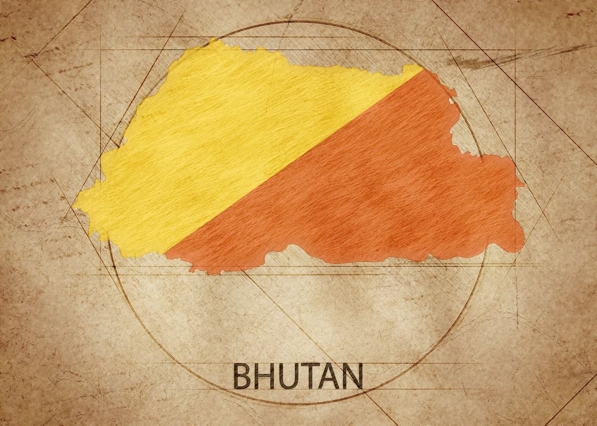 'Bhutan' Poster, picture, metal print, paint by Luvy | Displate
