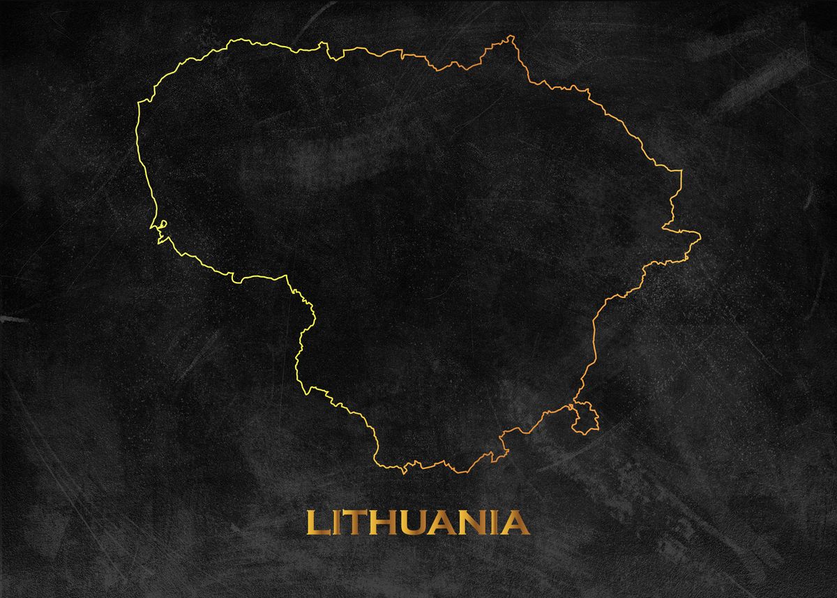 'Lithuania' Poster, picture, metal print, paint by Black Iris | Displate