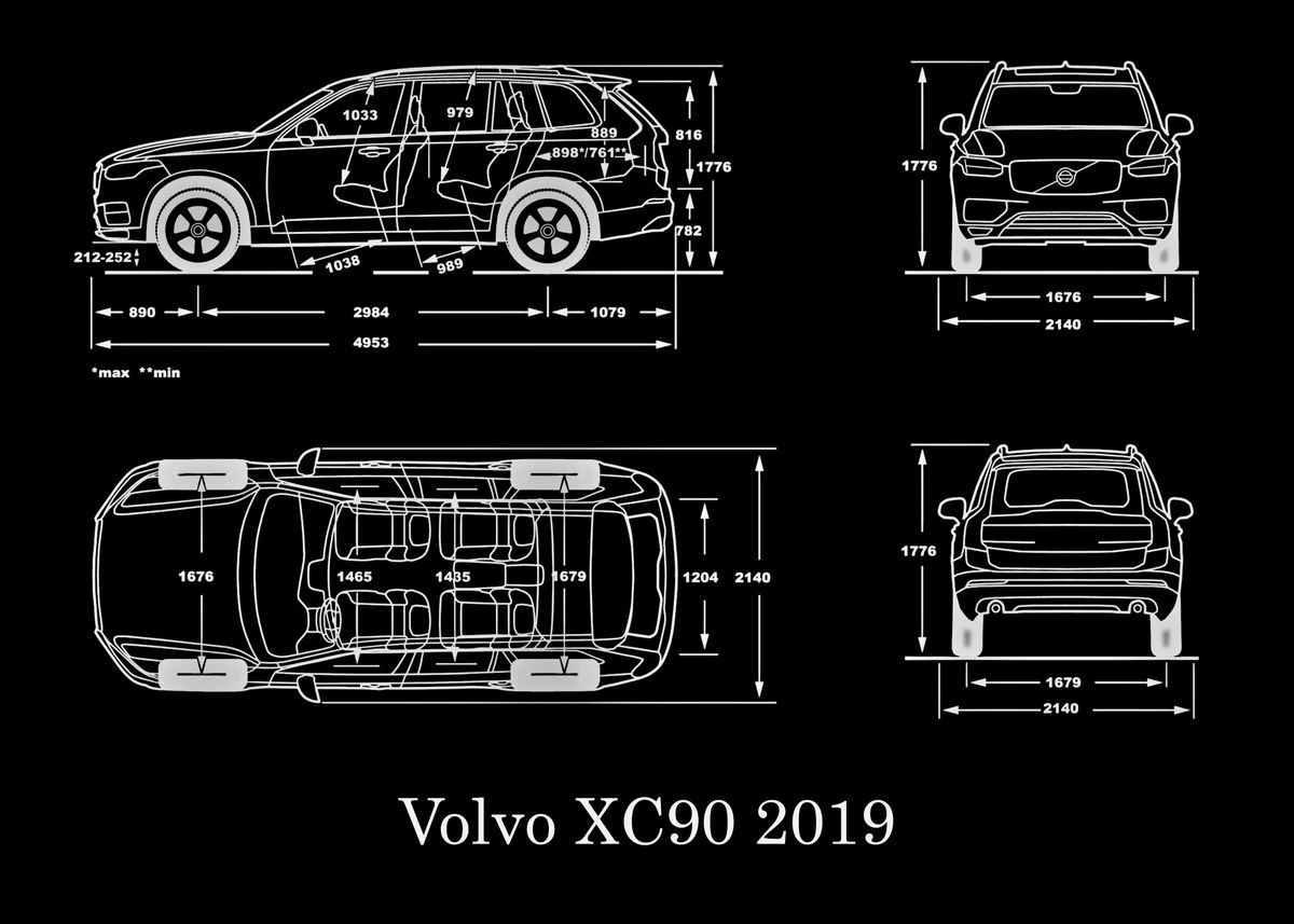 'Volvo XC90 2019 ' Poster by The Diamond | Displate