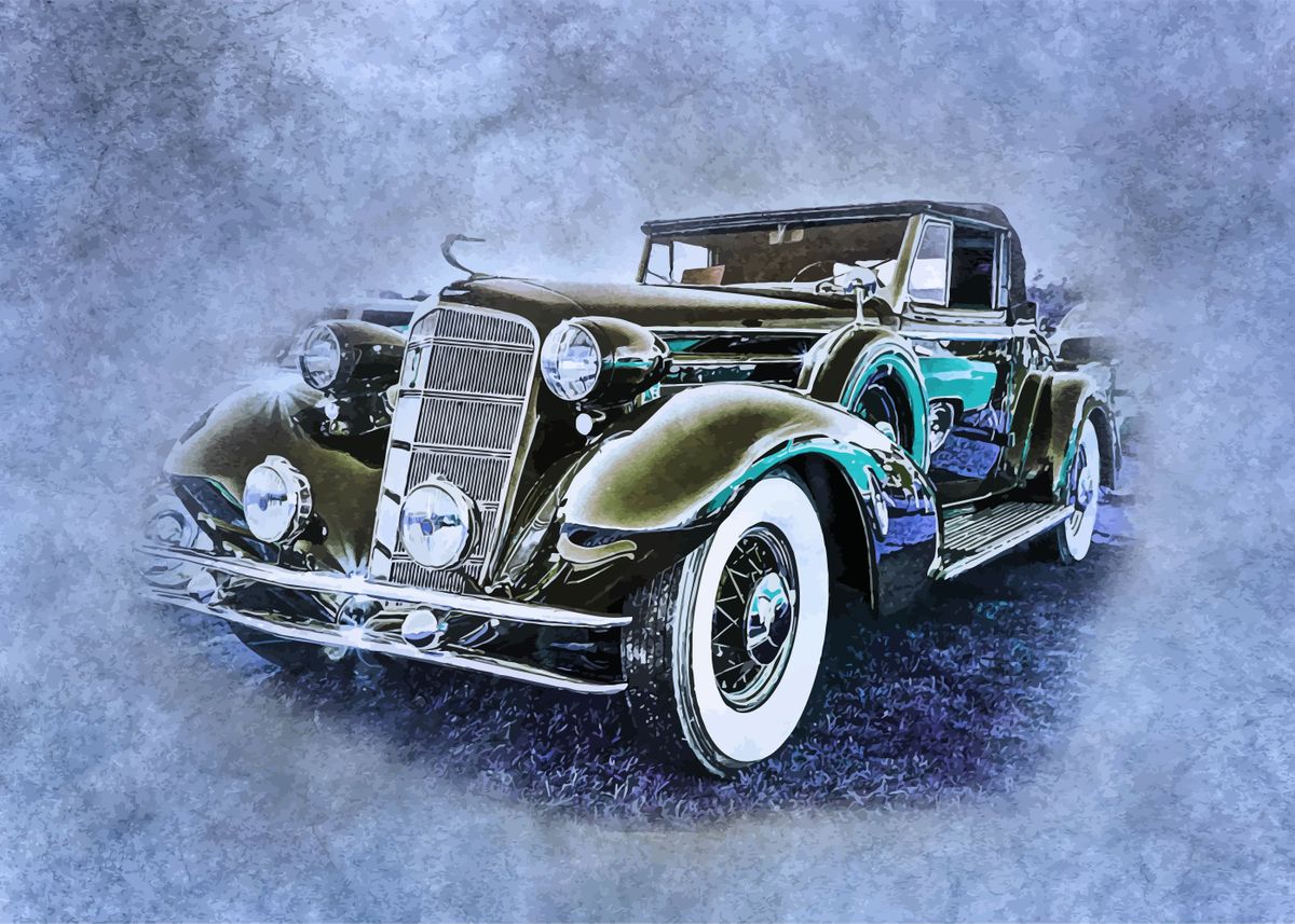 'Classic Cars' Poster, picture, metal print, paint by Na Hwajin | Displate