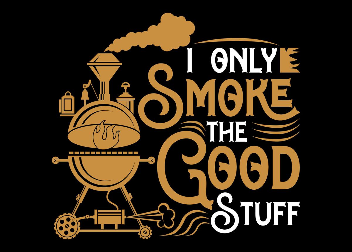 'BBQ Smoker Meat Smoking' Poster, picture, metal print, paint by ...