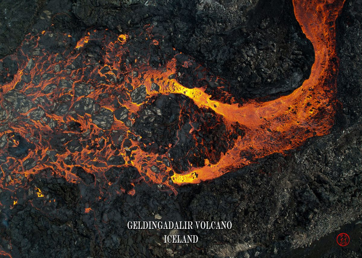'Geldingadalir Volcano' Poster, picture, metal print, paint by NTx ...