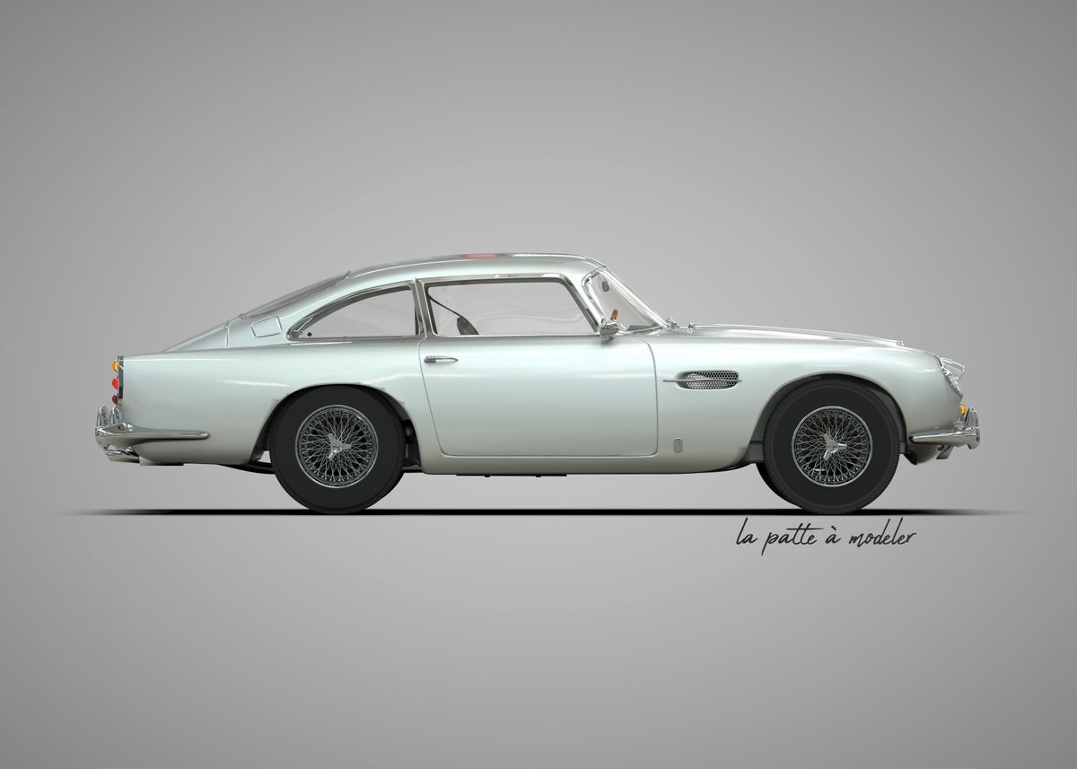 'Aston Martin DB5 007' Poster, picture, metal print, paint by LAPATTEAMODELER | Displate