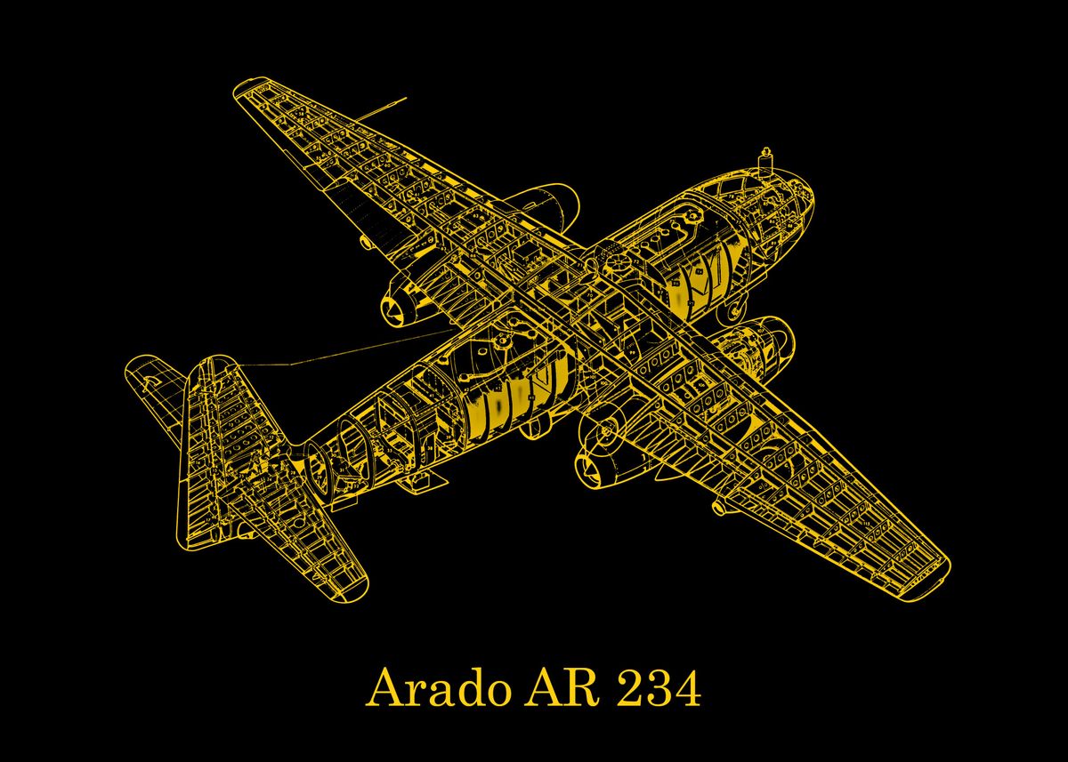 'Arado AR 234 ' Poster, picture, metal print, paint by Eng Hadoool ...