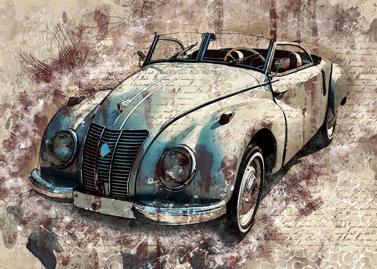 'Vintage Cars 51' Poster by Michael Landsberger | Displate