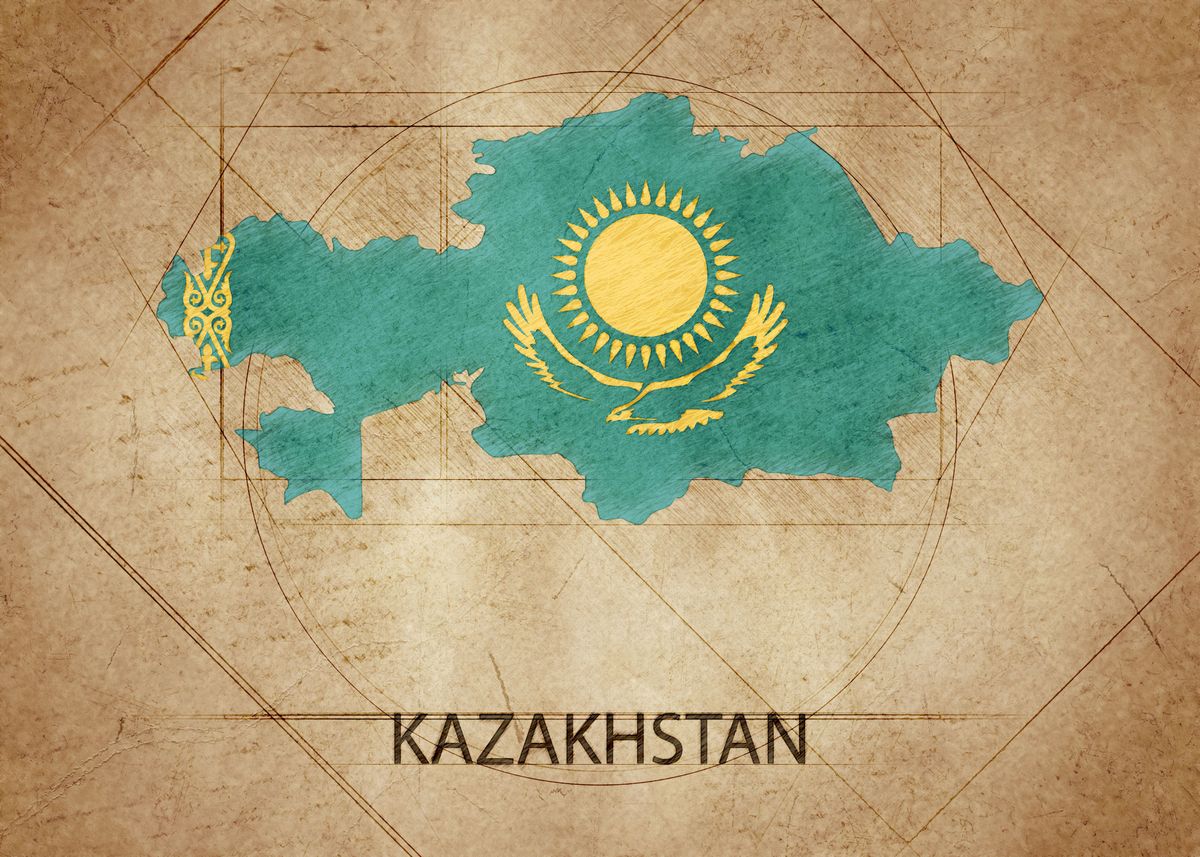 'Kazakhstan' Poster, picture, metal print, paint by Luvy | Displate